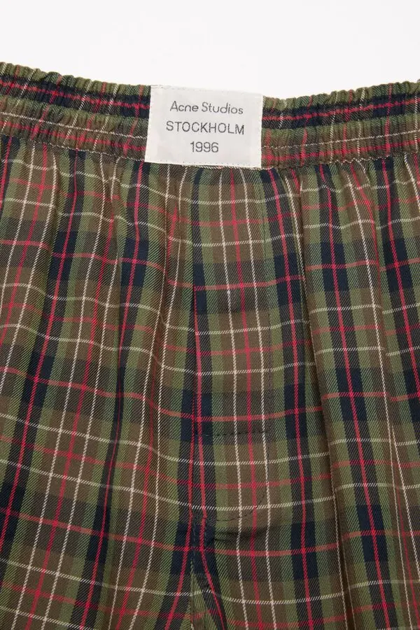 Acne Studios Plaid Casual Shorts