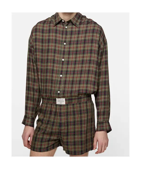 Acne Studios Plaid Casual Shorts