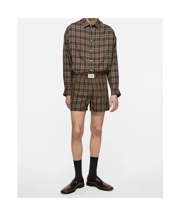 Acne Studios Plaid Casual Shorts