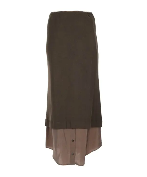 ALYSI Layered Sheer-hem Skirt