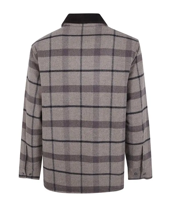 Filson Plaid Long-sleeved Short Coat - Brown Heather