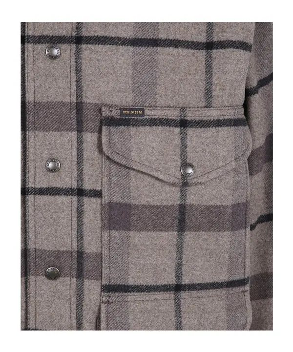 Filson Plaid Long-sleeved Short Coat - Brown Heather