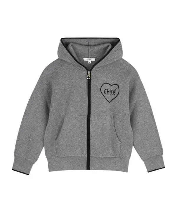 Chloé Logo-embroidered Zip-up Hoodie