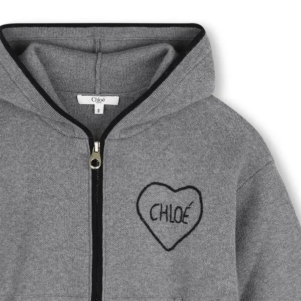 Chloé Logo-embroidered Zip-up Hoodie