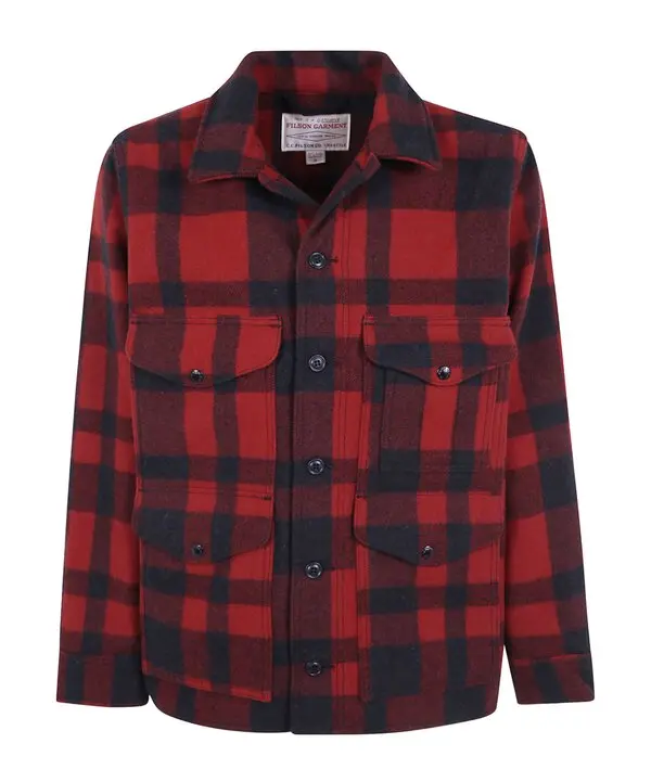 Filson Long-sleeved Plaid Casual Jacket - Red Black