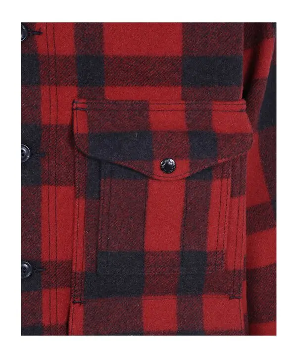 Filson Long-sleeved Plaid Casual Jacket - Red Black