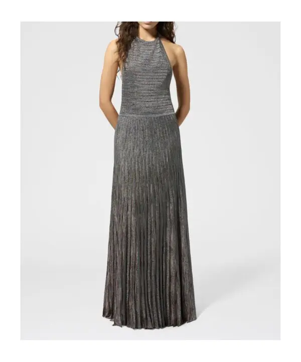 Missoni Metallic-effect Halterneck Maxi Dress