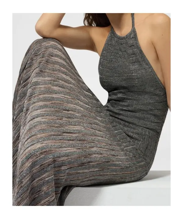 Missoni Metallic-effect Halterneck Maxi Dress