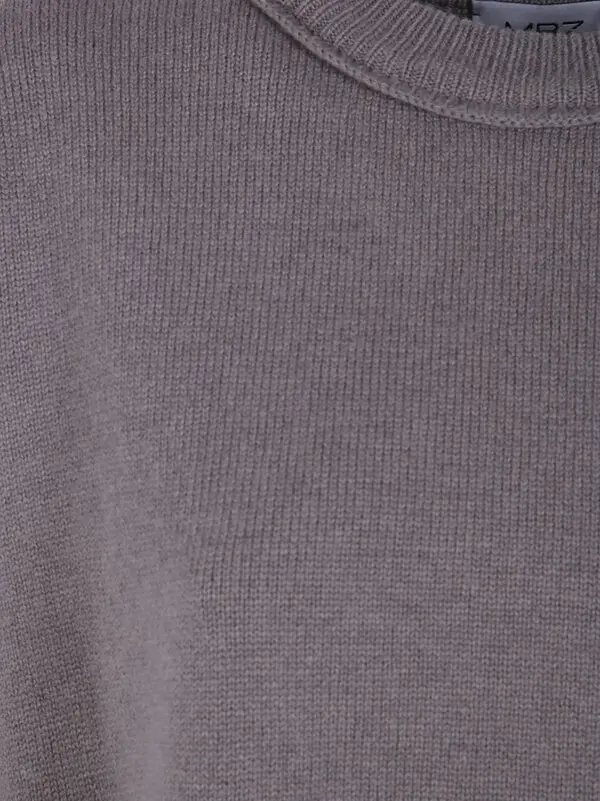 MRZ Cropped Oversized Round Neck Sweater