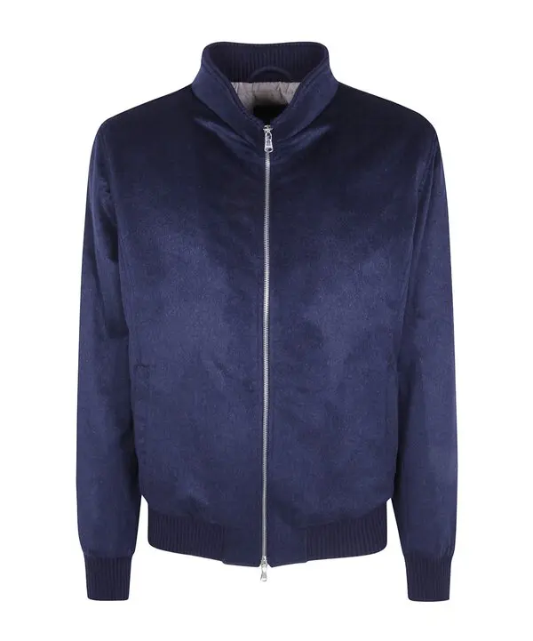 BARBA NAPOLI Fox Bomber Jacket - Blue
