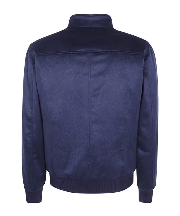BARBA NAPOLI Fox Bomber Jacket - Blue