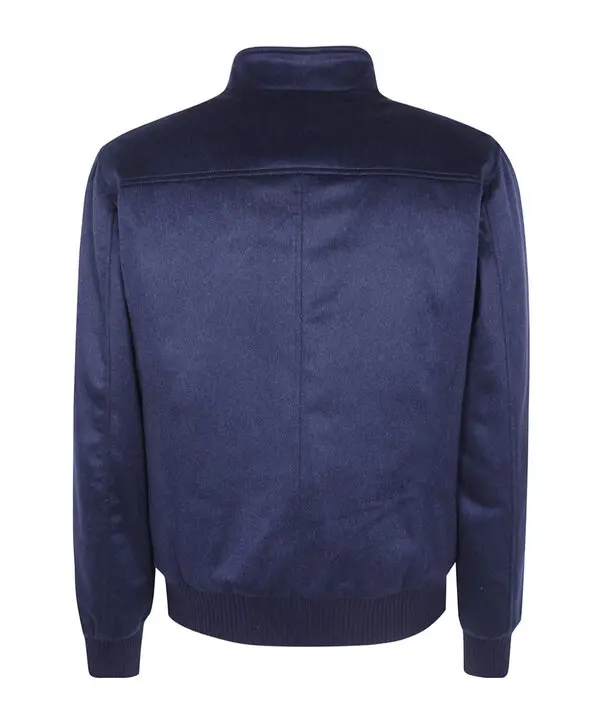 BARBA NAPOLI Fox Bomber Jacket - Blue
