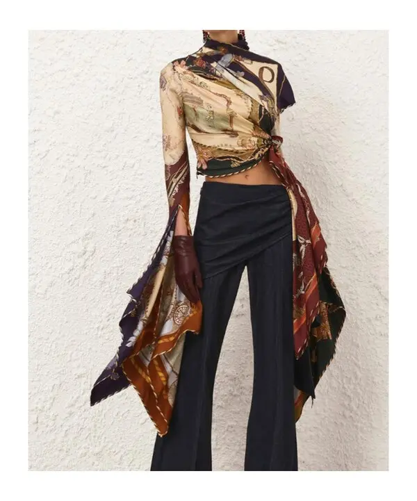 Zimmermann Valiant Draped Scarf Top