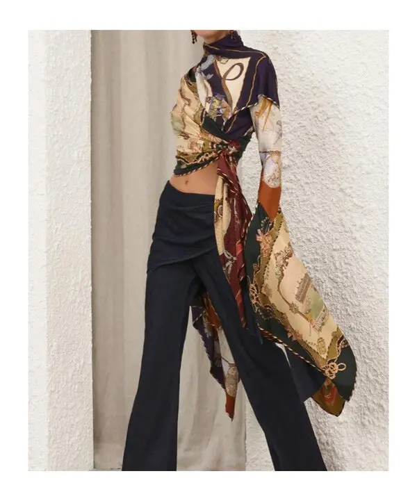 Zimmermann Valiant Draped Scarf Top