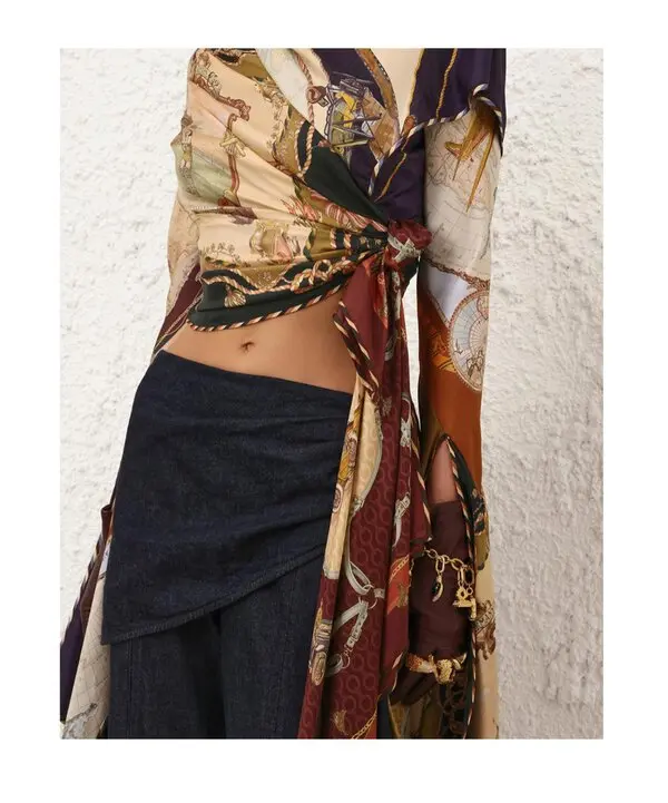 Zimmermann Valiant Draped Scarf Top