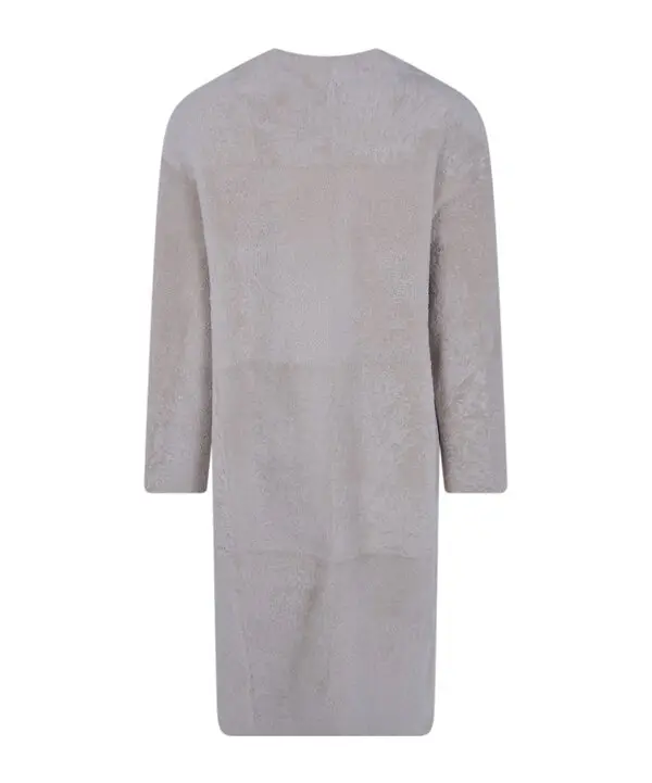 BLANCHA Crew Neck Shearling Coat