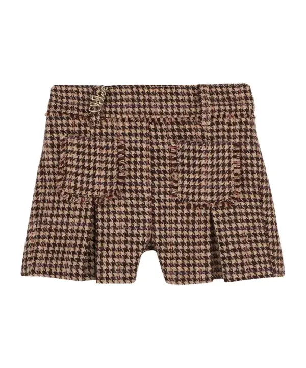 Chloé Houndstooth-pattern Pleated Shorts