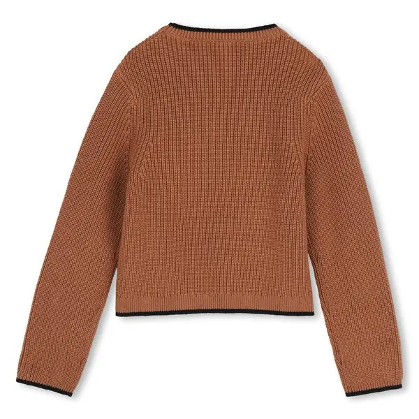 Chloé Heart-embroidered Ribbed-knit Sweater