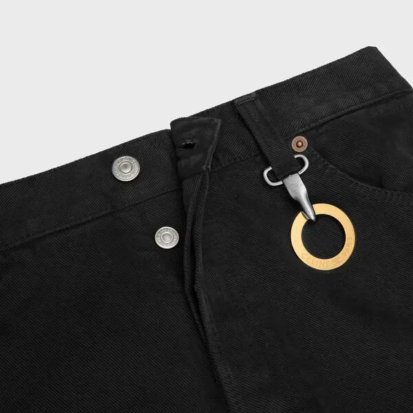 Celine Wide Leg Jeans 001 In Heavy Cotton Twill