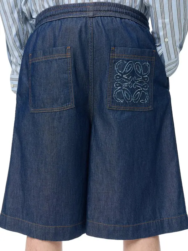 Loewe Lightweight Cotton Chambray Shorts
