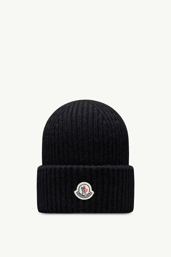 Moncler Wool & Cashmere Beanie - Black