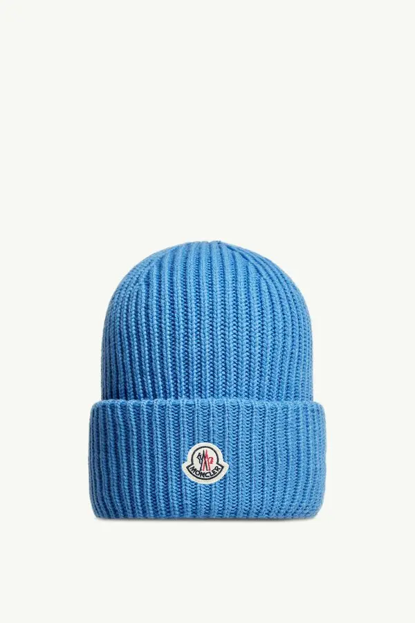 Moncler Wool & Cashmere Beanie - Blue