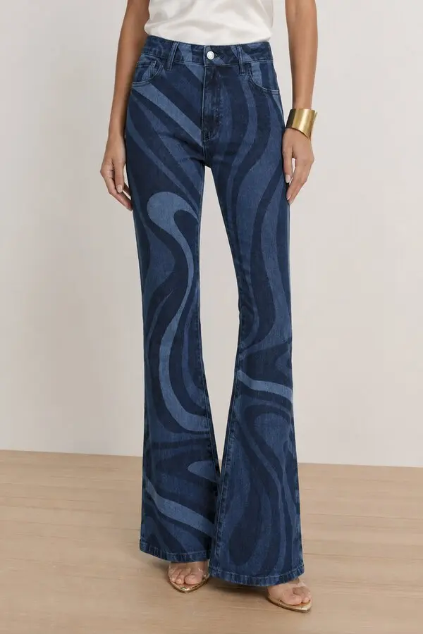 THE NOLI SHOP Aria Flare Jean - Blue Wave