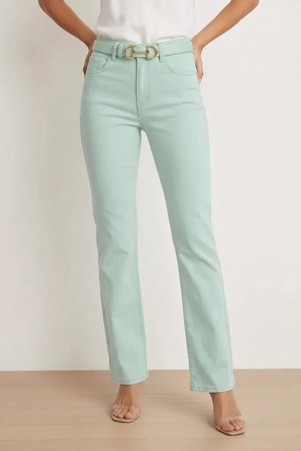 THE NOLI SHOP Aria Flare Jean - Mint