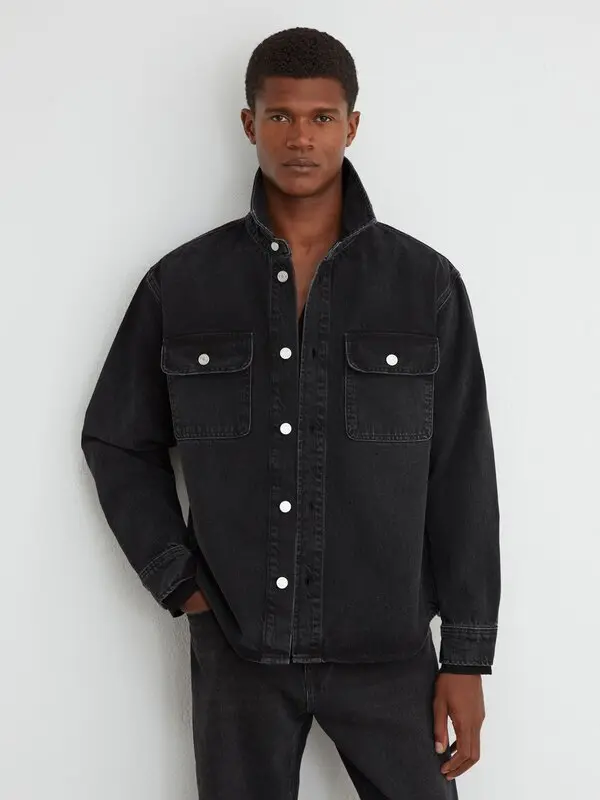 REISS Dylan Twin-pocket Denim Jacket