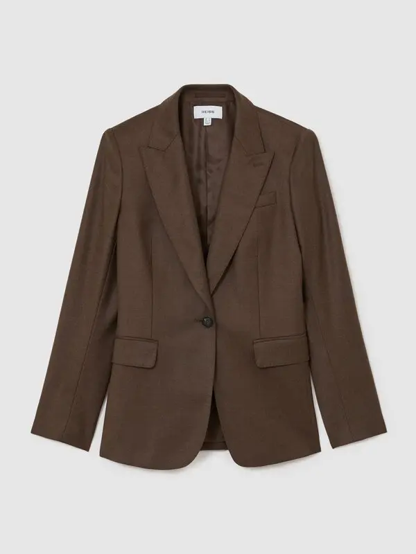 REISS Derby Wool-blend Single-breasted Blazer