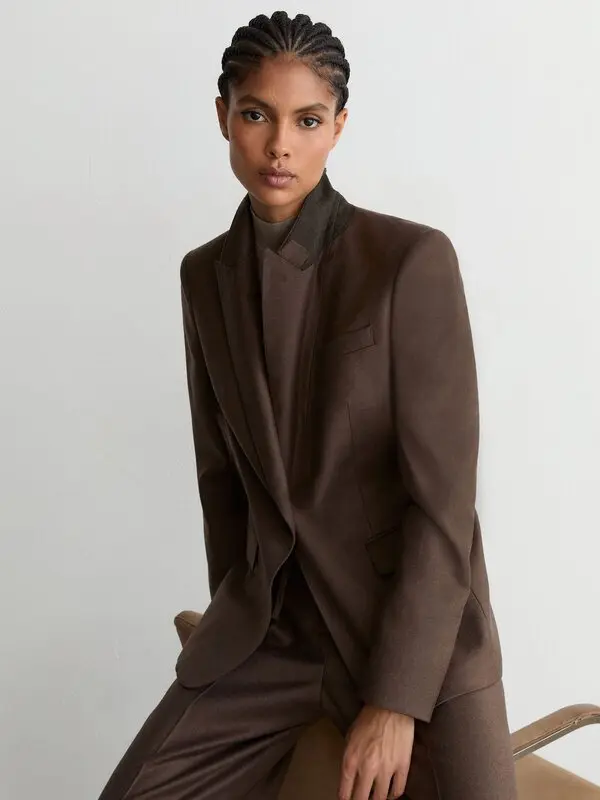 REISS Derby Wool-blend Single-breasted Blazer