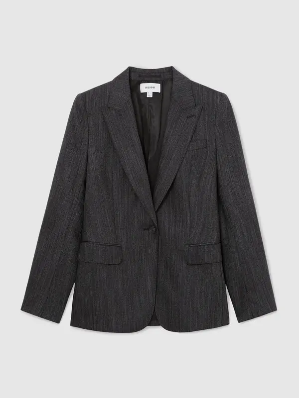 REISS Derby Wool-blend Single-breasted Blazer