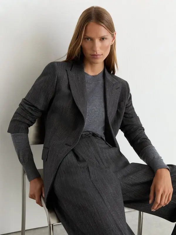 REISS Derby Wool-blend Single-breasted Blazer