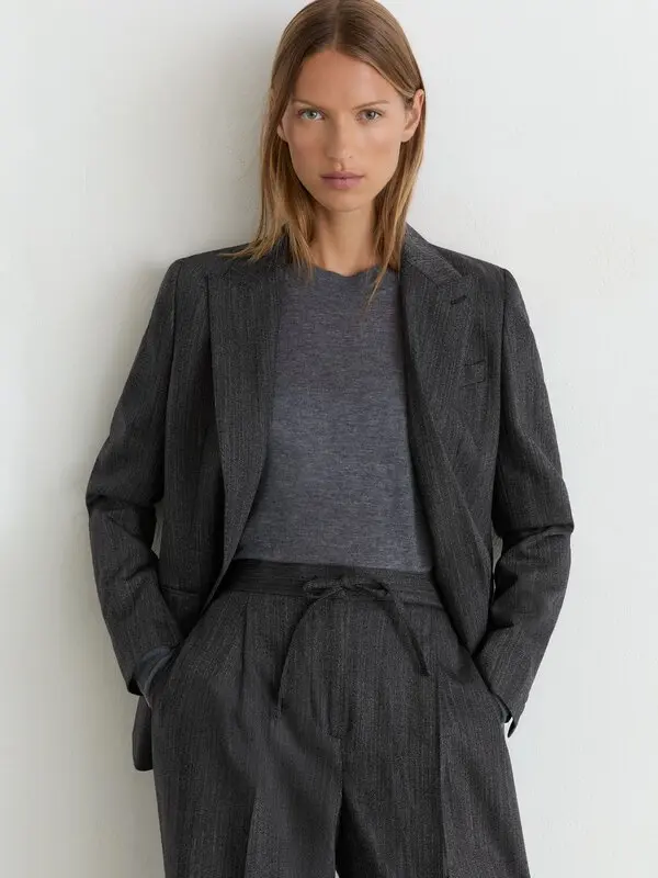REISS Derby Wool-blend Wide-leg Trousers