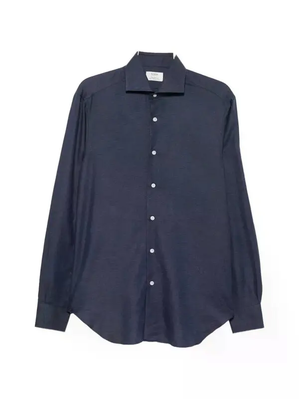 BARBA NAPOLI Spread-collar Button-up Shirt