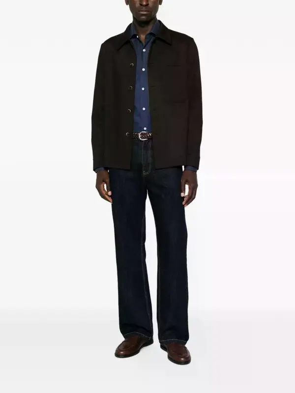 BARBA NAPOLI Spread-collar Button-up Shirt