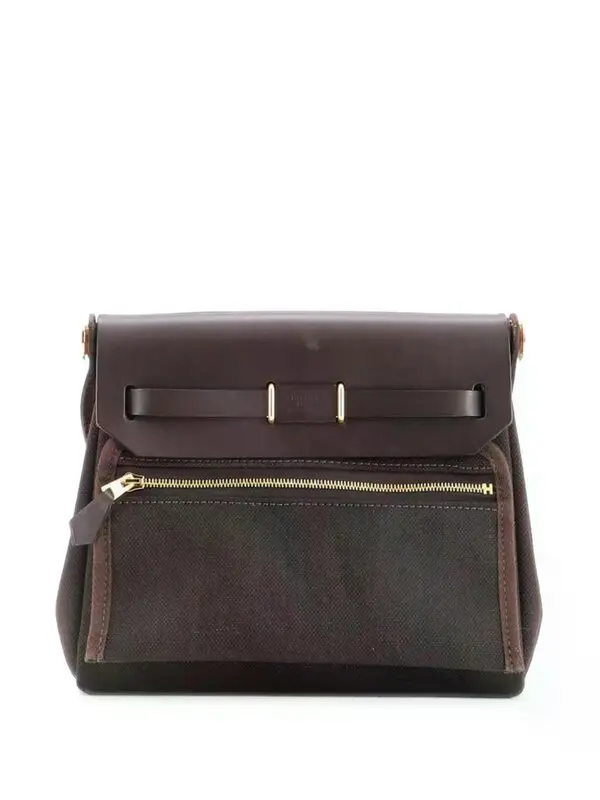 Hermès Herbag Zip Toile And Leather 20 Shoulder Bag