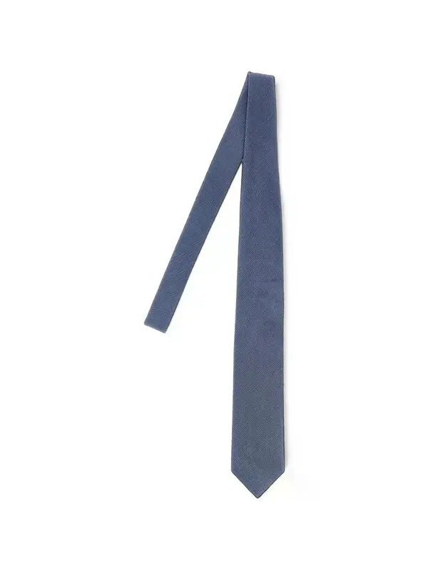 Brioni Silk Herringbone Polka-dot Neck Tie
