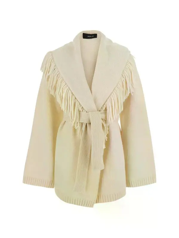 Federica Tosi Fringe-trimmed Belted Cardigan