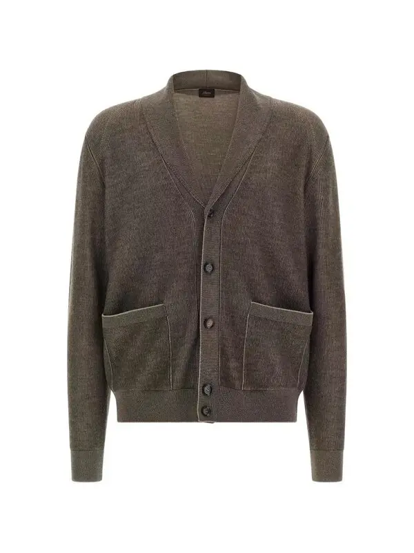 Brioni Shawl-neck Vanisé-weave Cardigan