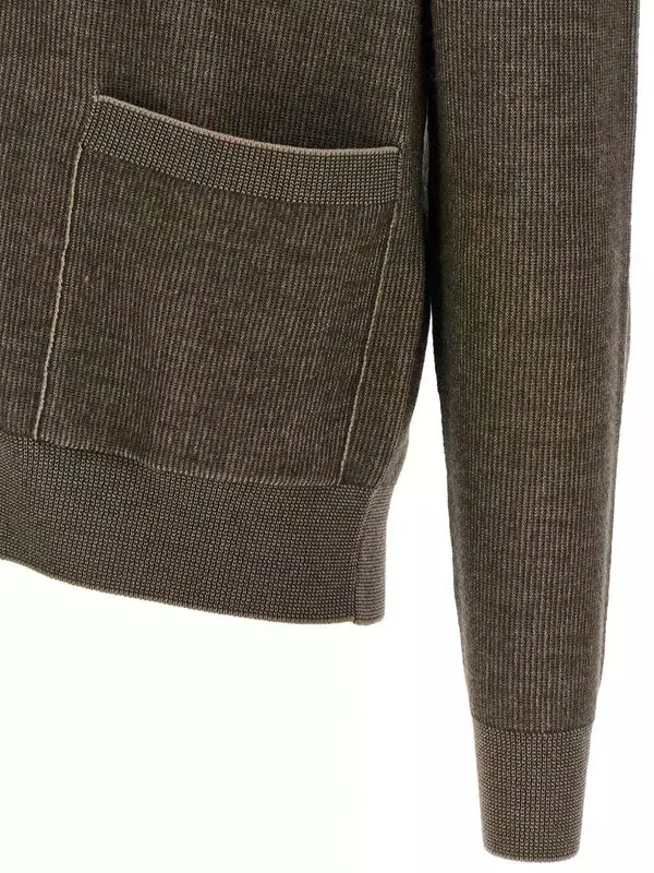 Brioni Vanisé-weave Shawl-neck Cardigan