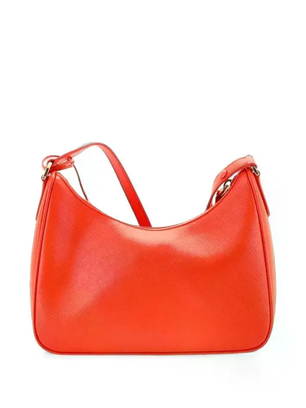 Prada Re-edition Saffiano Leather Mini Shoulder Bag - Orange