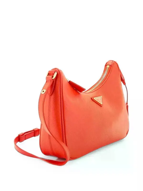 Prada Re-edition Saffiano Leather Mini Shoulder Bag - Orange
