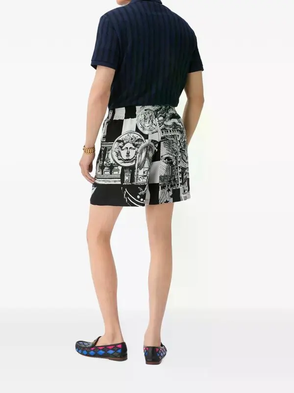 Versace Printed Silk Twill Shorts
