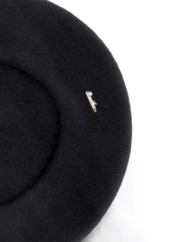 Borsalino Pompom-detail Wool Beret