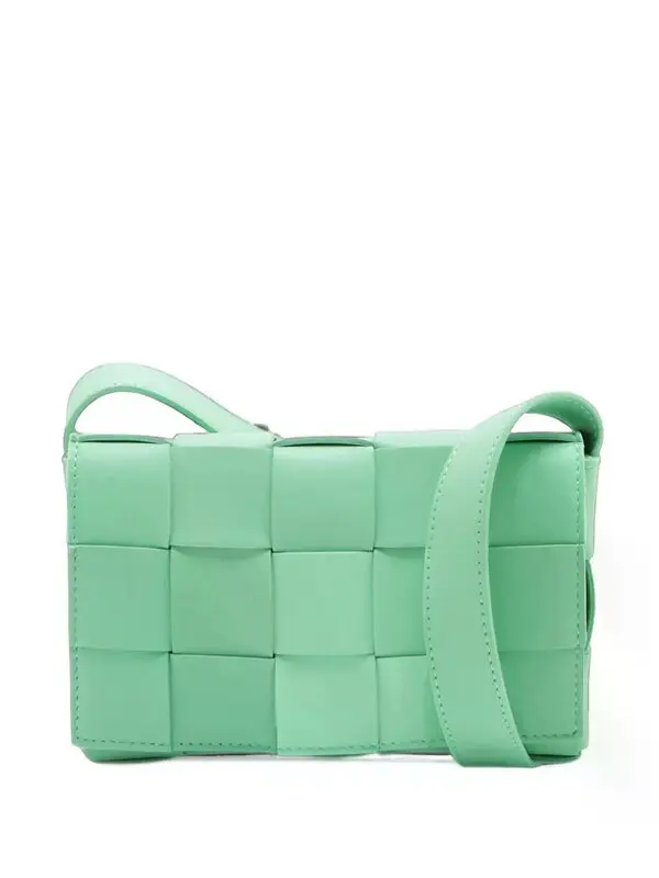 Bottega Veneta Nappa Intrecciato Cassette Cross Body Bag - Green