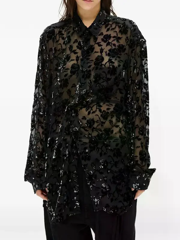 ANN DEMEULEMEESTER Elisabeth Floral-devoré Shirt