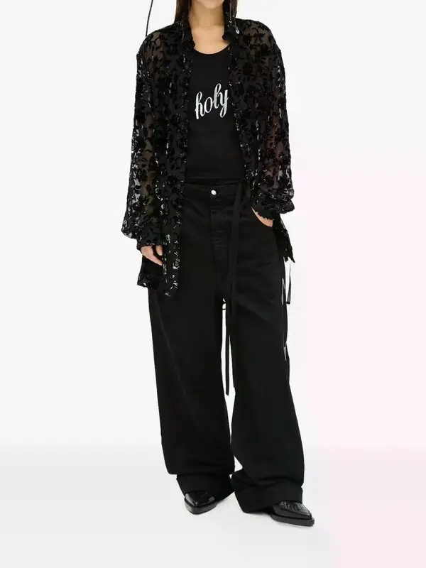 ANN DEMEULEMEESTER Elisabeth Floral-devoré Shirt