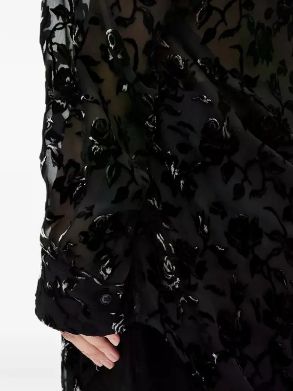 ANN DEMEULEMEESTER Elisabeth Floral-devoré Shirt