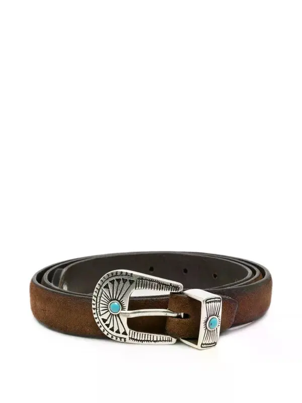 ERALDO Engraved-buckle Leather Belt